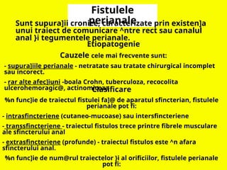 Patologia regiunii perianale (hemoroizi, fisura anala etc) | PPT