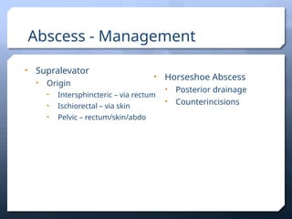 Perianal Abscess and Fistula in ano disease | PPTX