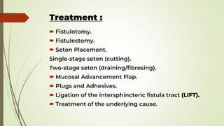 Perianal fistula (fistula in ano) | PPT