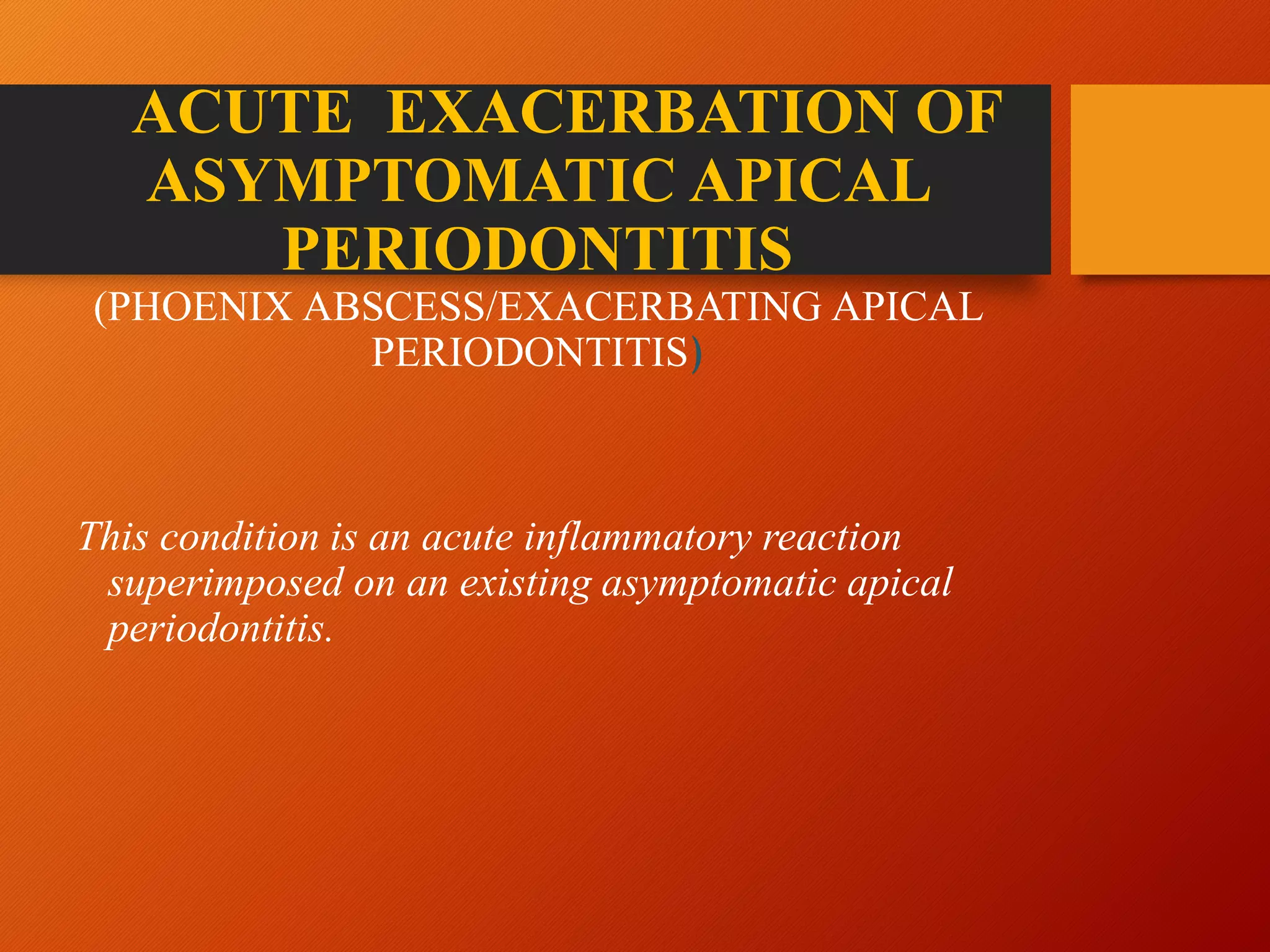 Periapical diseases and classification | PPTX