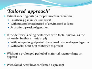 Peri arrest scenario in pregnancy | PPT