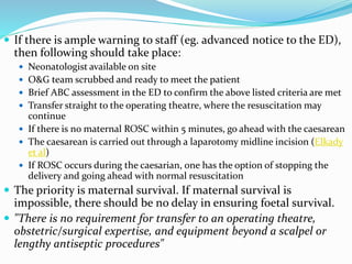 Peri arrest scenario in pregnancy | PPT