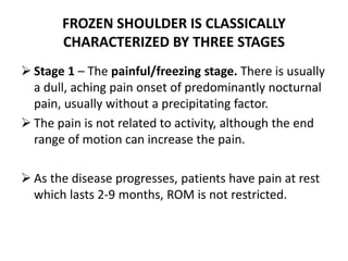 Peri arthritis shoulder/ frozen shoulder | PPTX