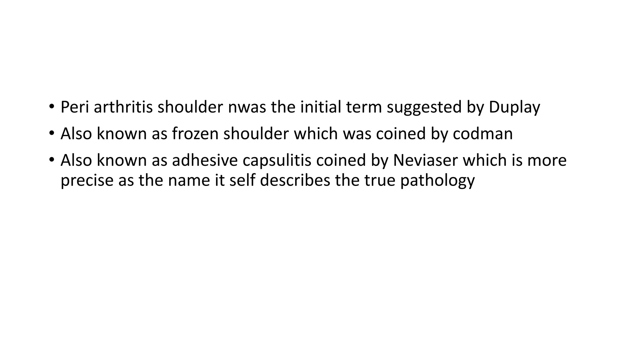 Peri arthritis shoulder | PPTX