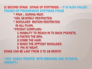 Periarteritis of shoulder joint, causes, clinical feature | PPT