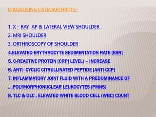 Periarteritis of shoulder joint, causes, clinical feature | PPT