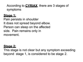 Periarthritis shoulder & painful arc | PPTX