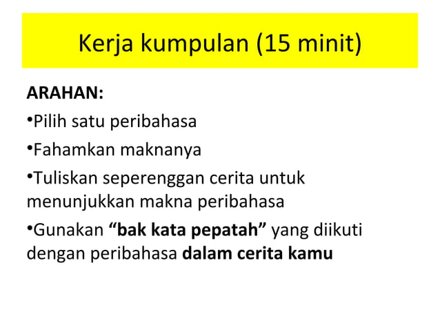 Peribahasa Menengah 1 | PPT