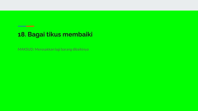 Peribahasa tahun 5 (1) | PPT
