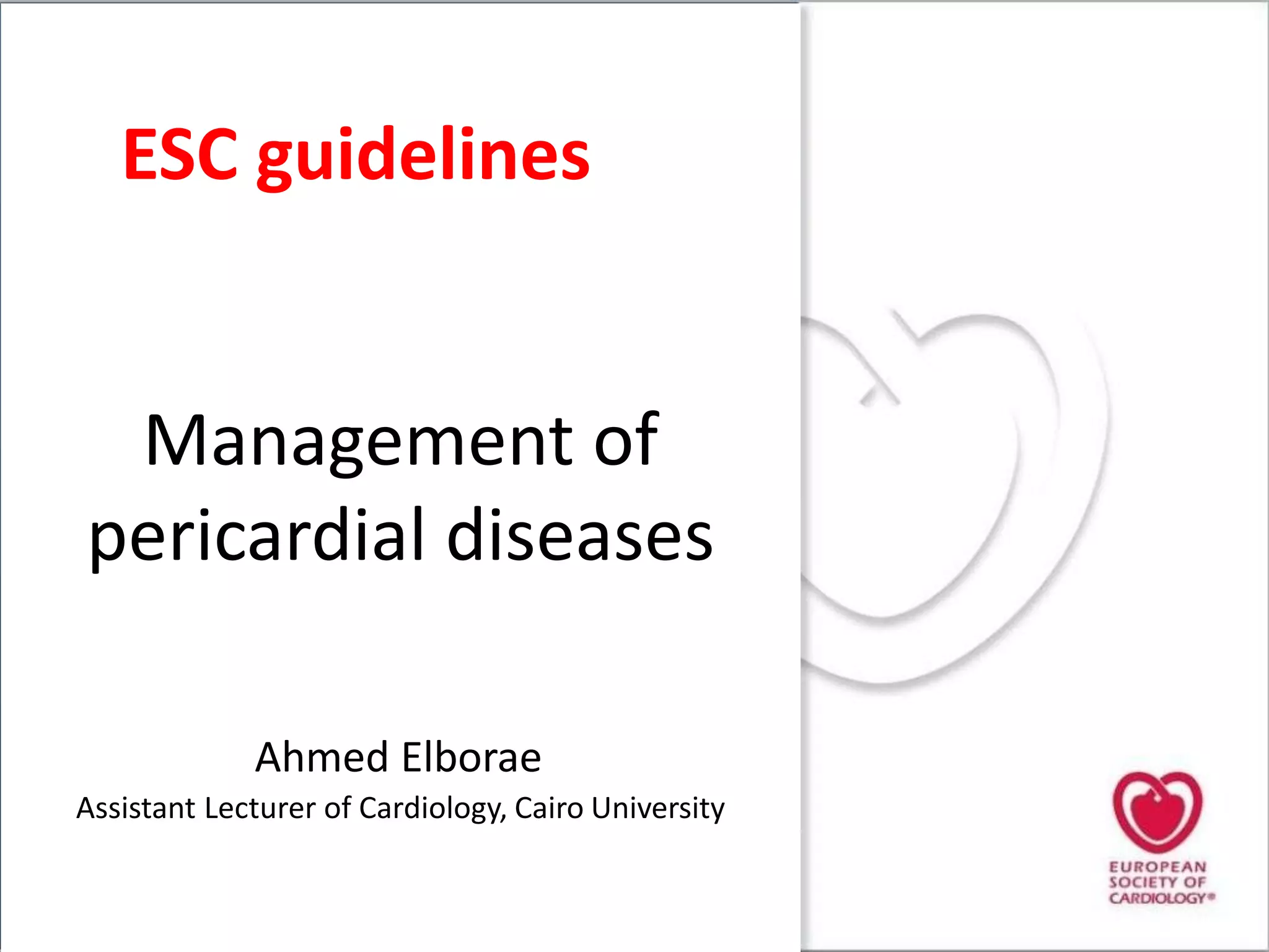 pericardial ESC guidelines | PDF
