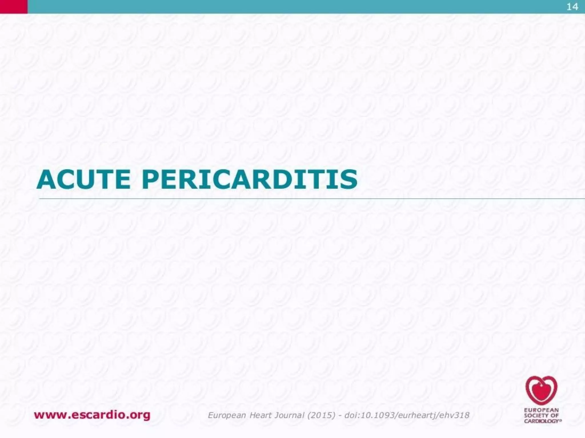 pericardial ESC guidelines | PDF
