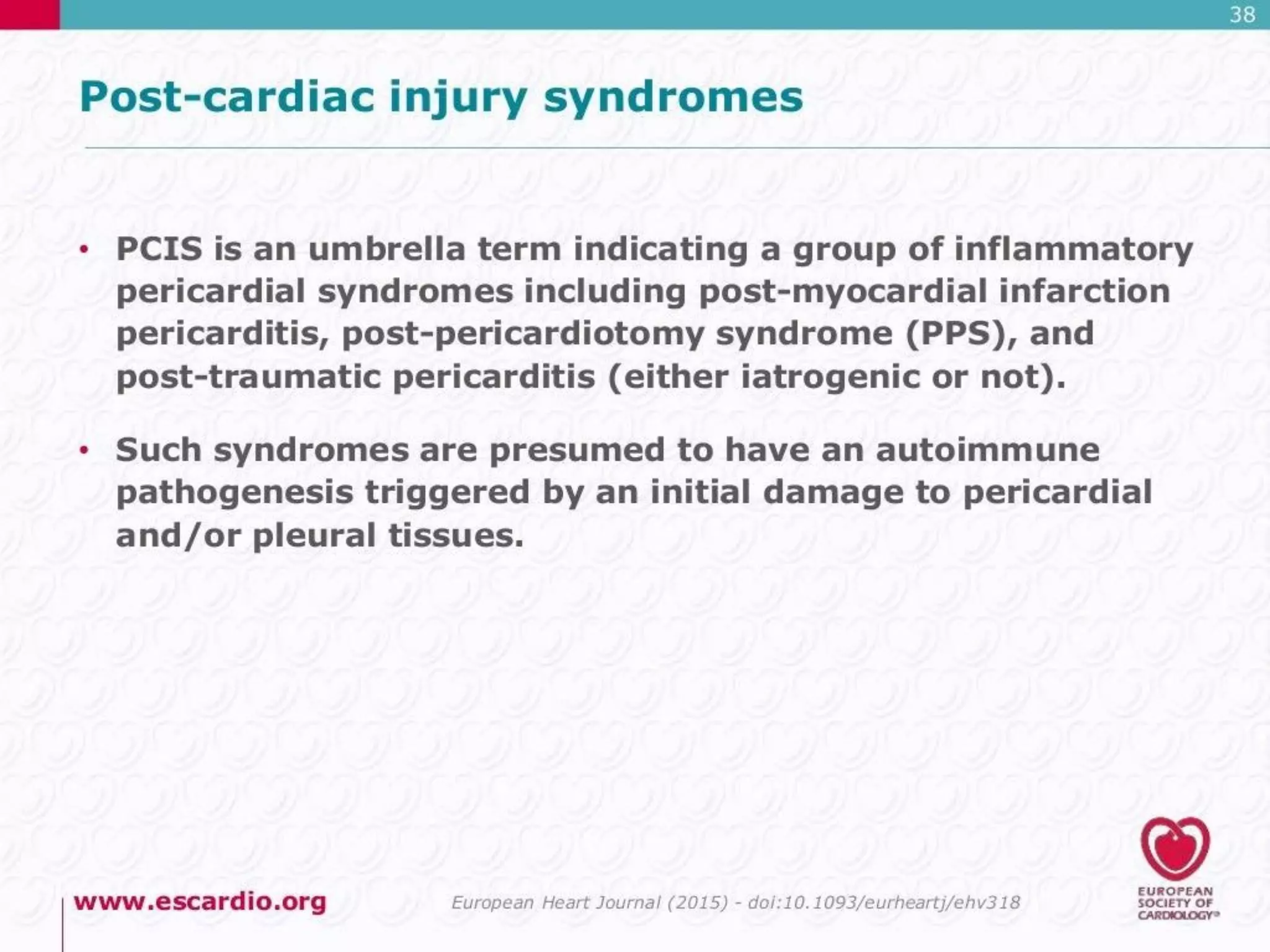 pericardial ESC guidelines | PDF