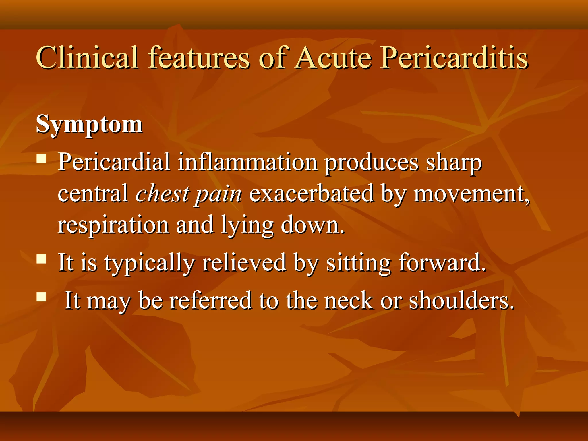 Pericardial disease | PPT