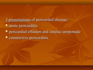 Pericardial disease | PPT