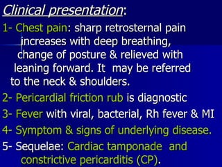 Pericardial Diseases | PPT