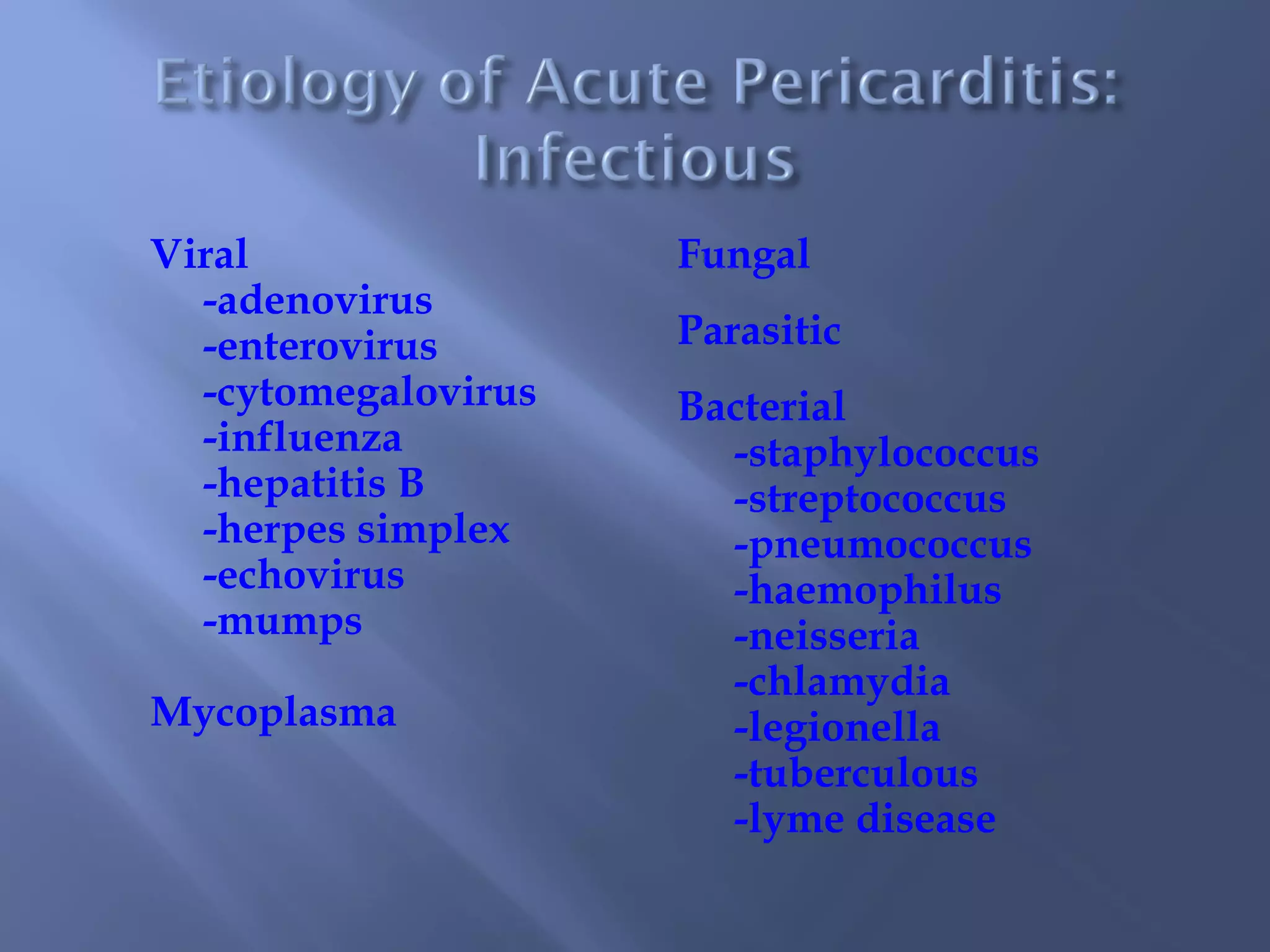 Pericardial diseases | PPT