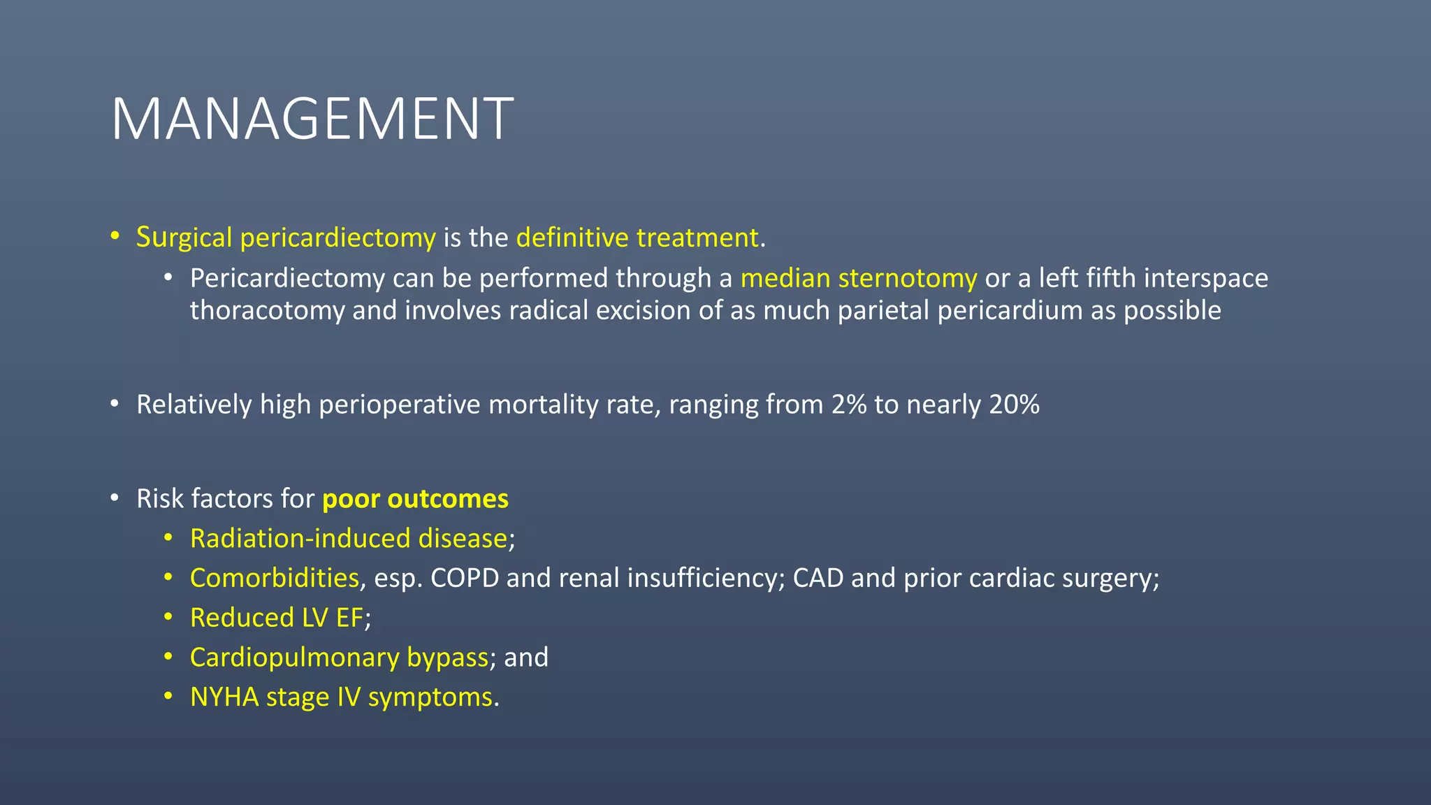 Pericardial diseases 2 | PPTX