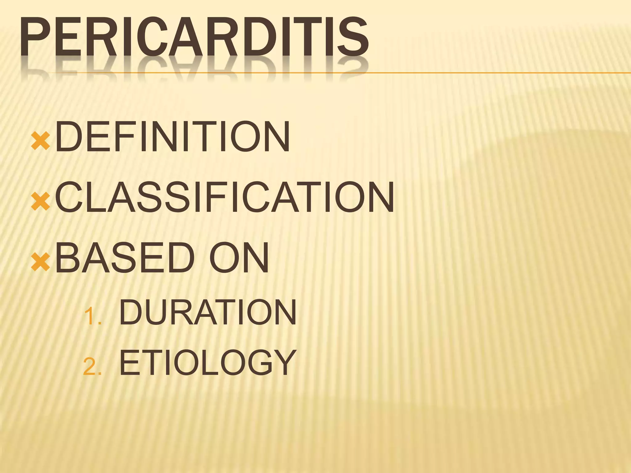 Pericardial diseases | PPT