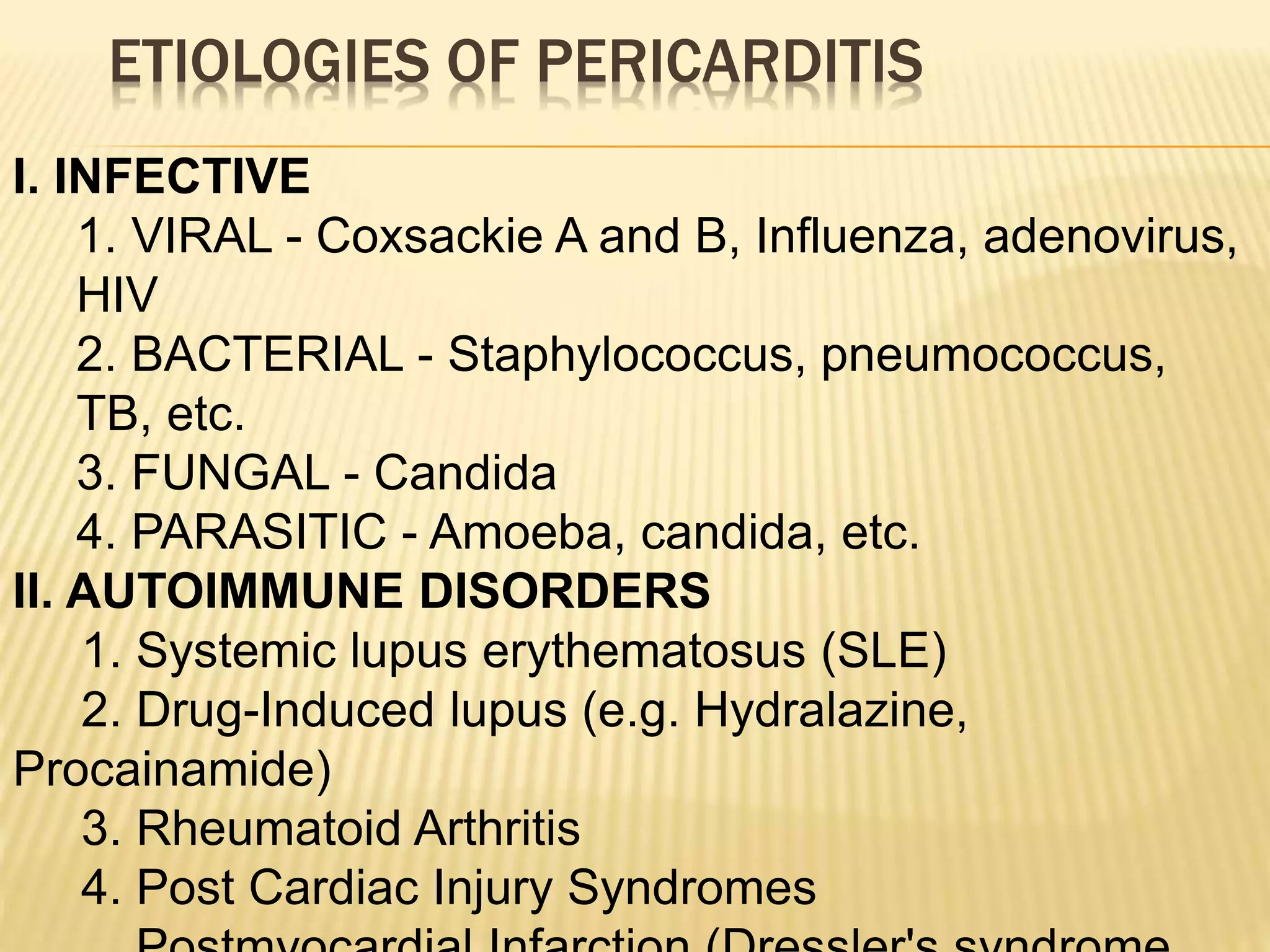 Pericardial diseases | PPT