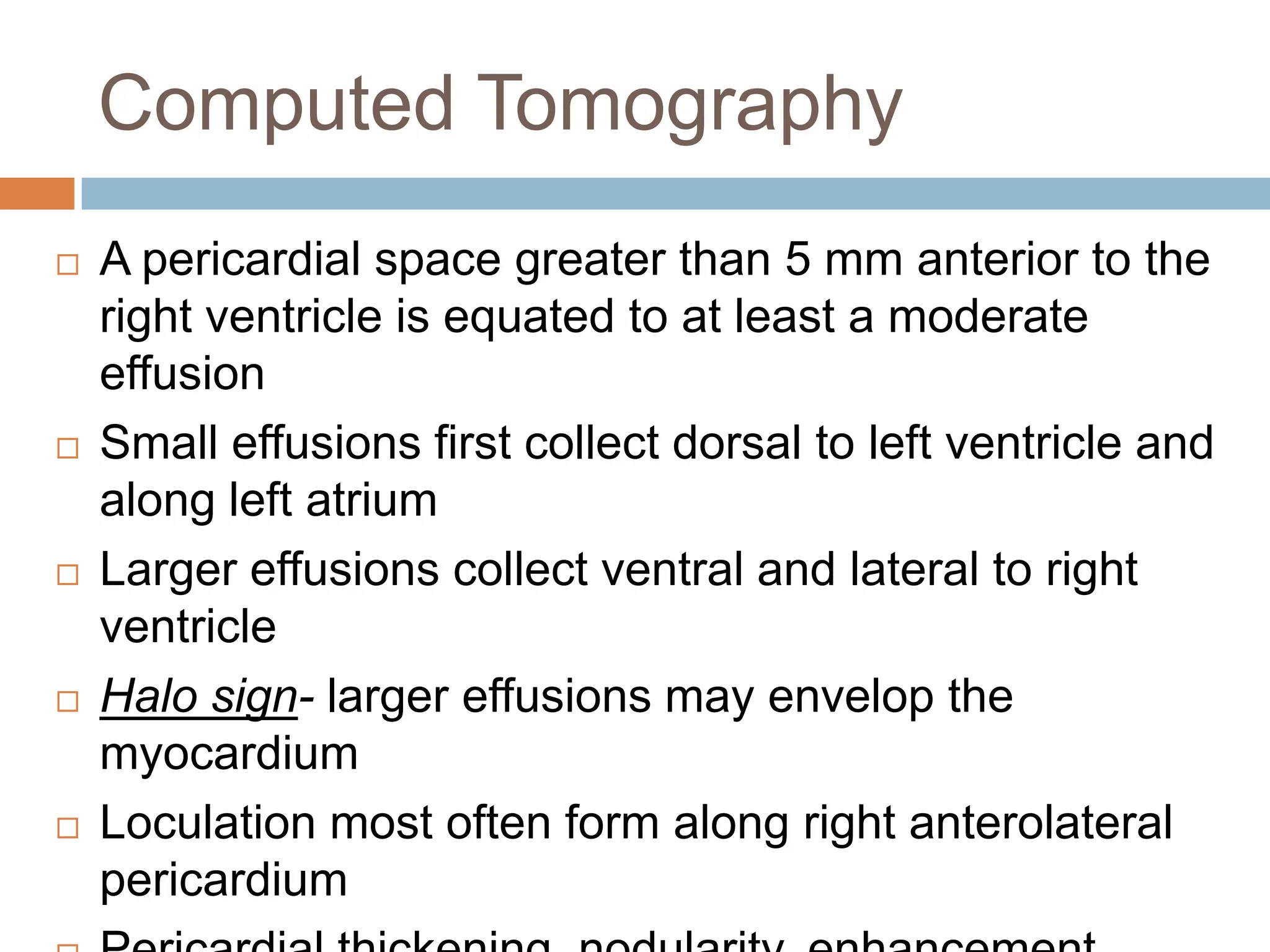 Imaging of Pericardial effusion | PPTX