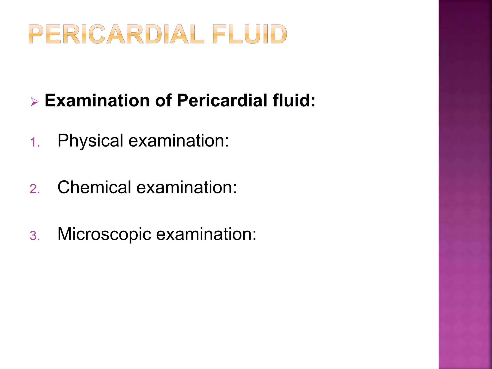 Pericardial fluid | PPTX