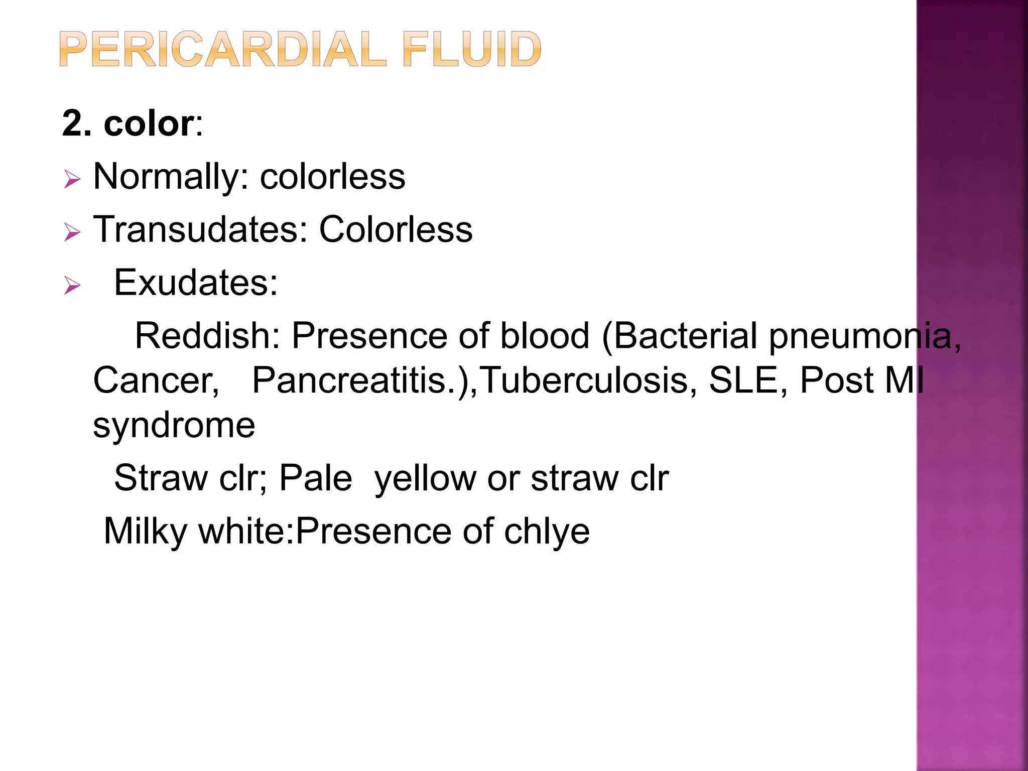 Pericardial fluid | PPTX