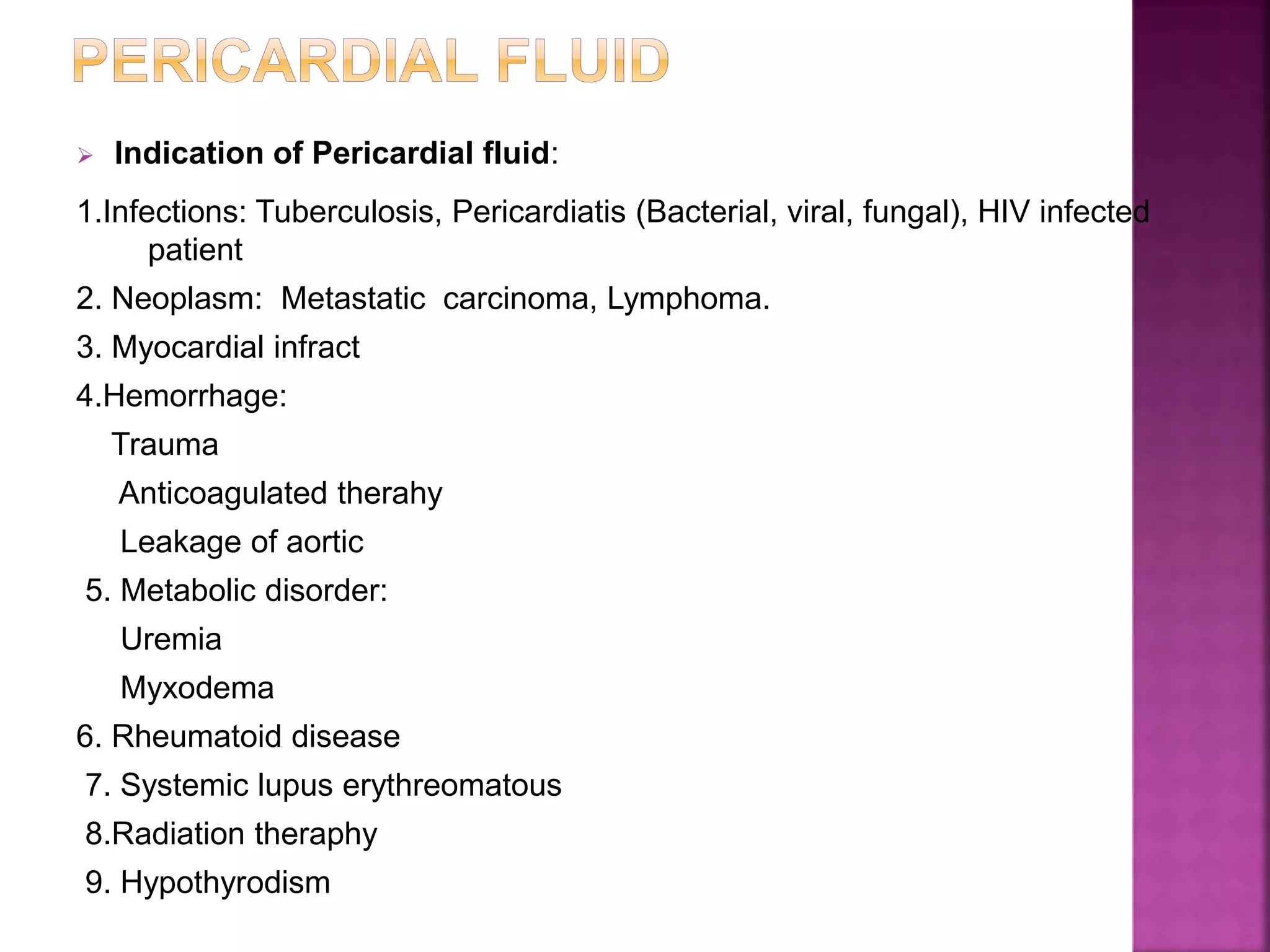 Pericardial fluid | PPTX