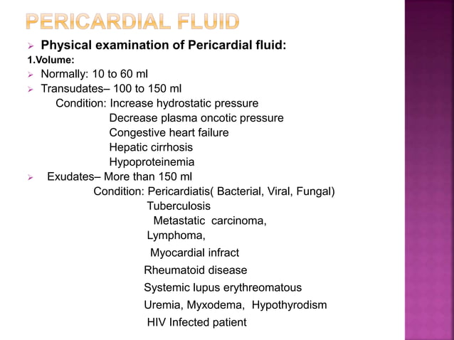 Pericardial fluid | PPTX