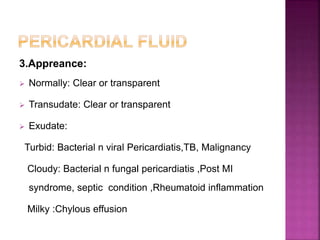 Pericardial fluid | PPTX