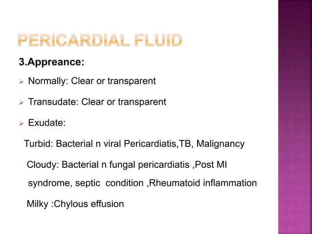 Pericardial fluid | PPTX