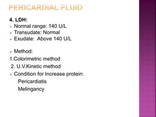 Pericardial fluid | PPTX
