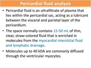 Pericardial fluid examination | PPTX