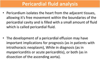 Pericardial fluid examination | PPTX