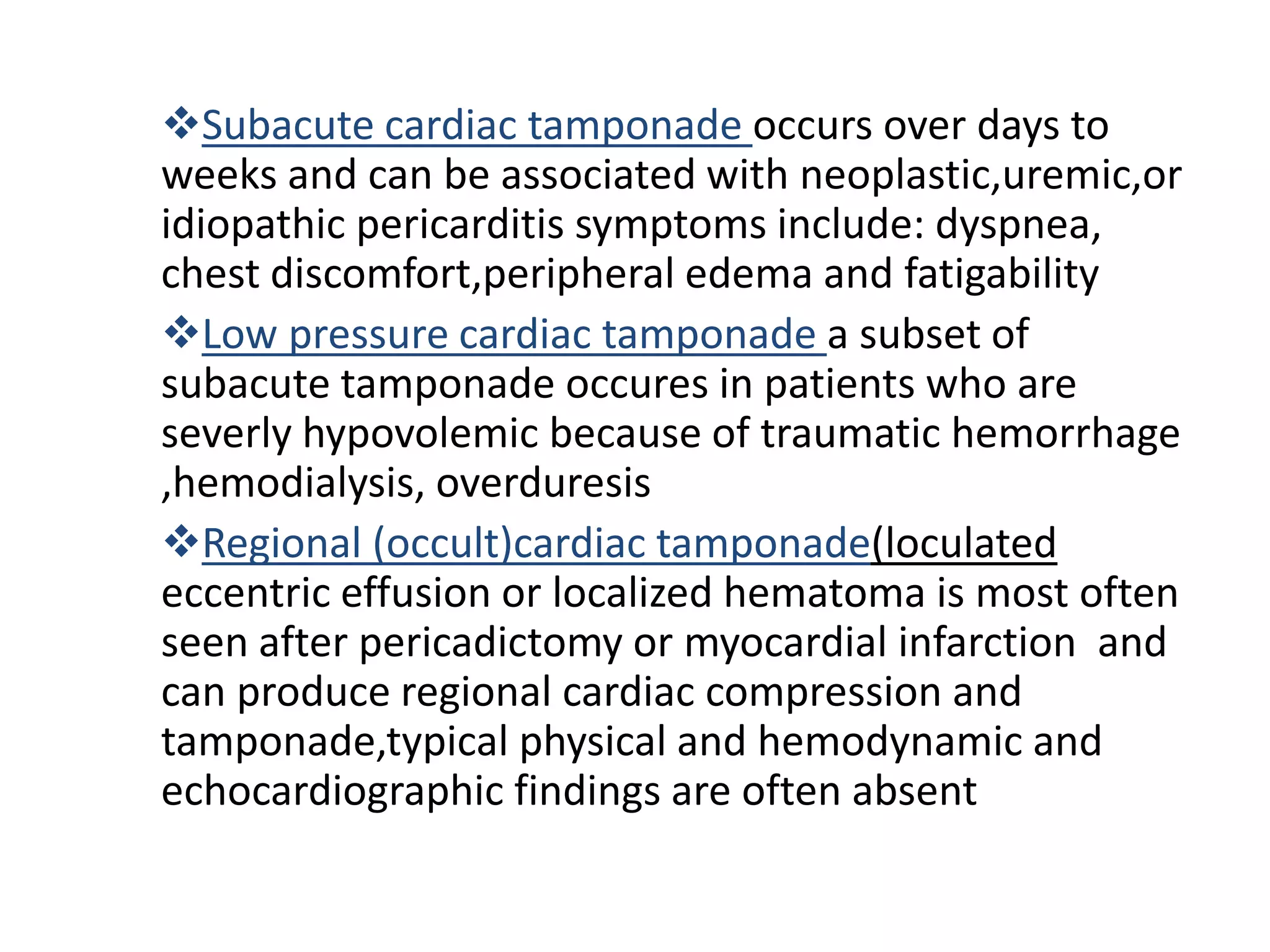 Pericardial tamponade | PPTX