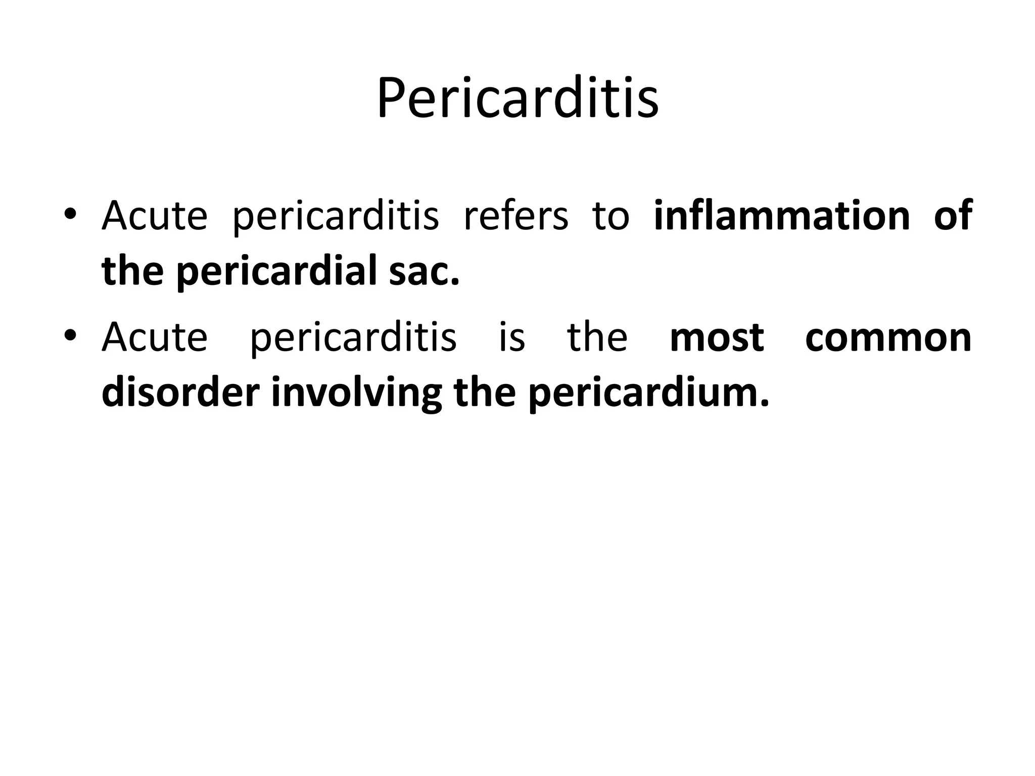 Pericarditis | PPTX