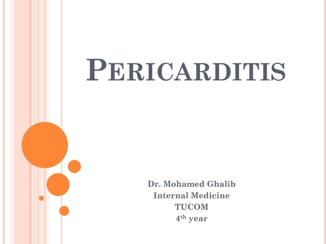 PericarditiS The chest X-ray may show an increase in the size of the ...