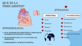 enfermedades PERICARDITIS.pptx medicina interna | PPTX