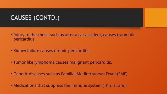 PERI CARDITIS - for Nursing Students -! | PPTX