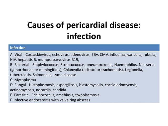 Pericarditis_Presentation.pptx causes clinical features investigations ...