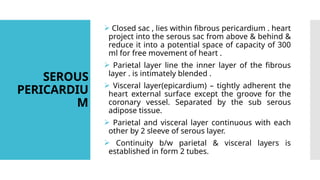 ANATOMY OF THE PERICARDIUM OF THE HEART | PPTX