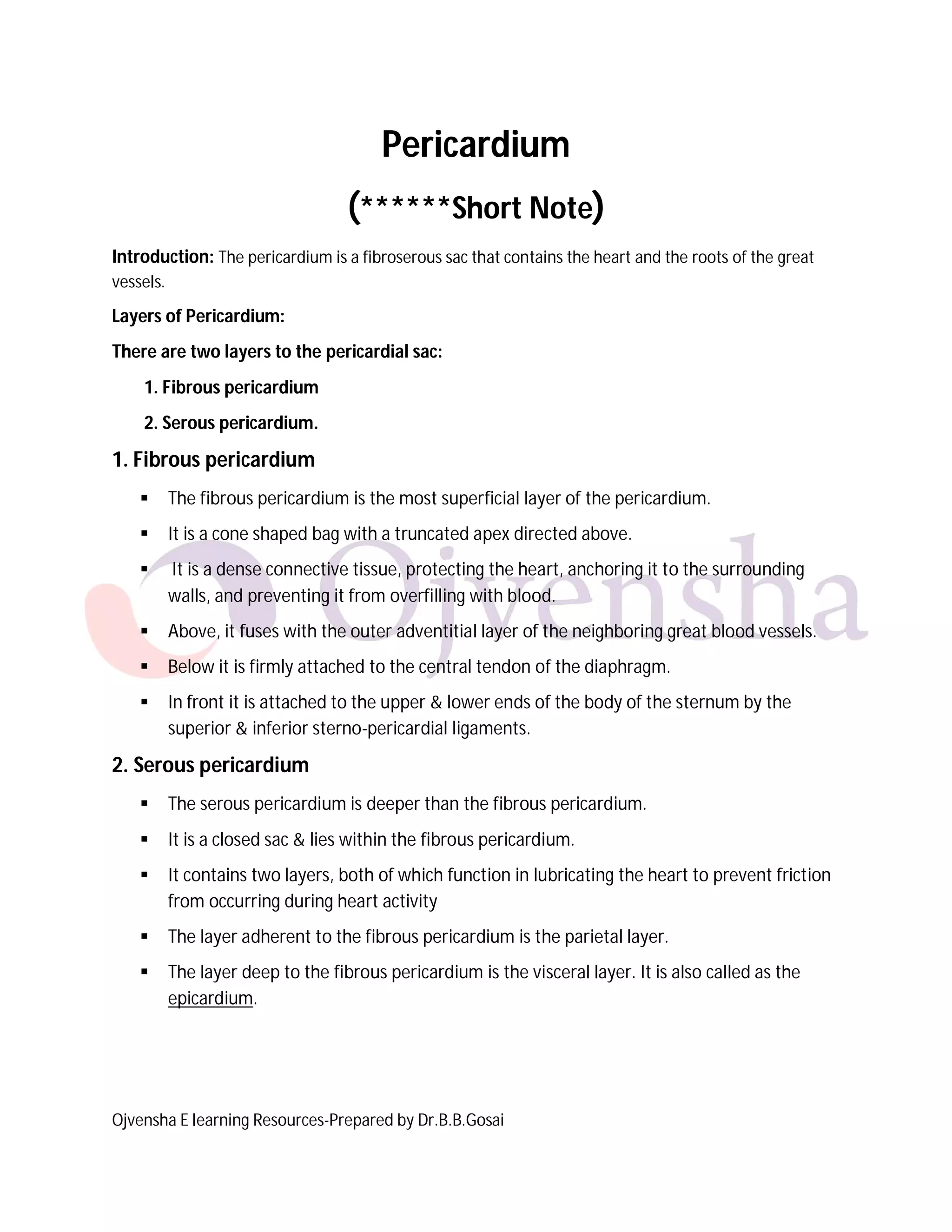 Pericardium and heart | PDF