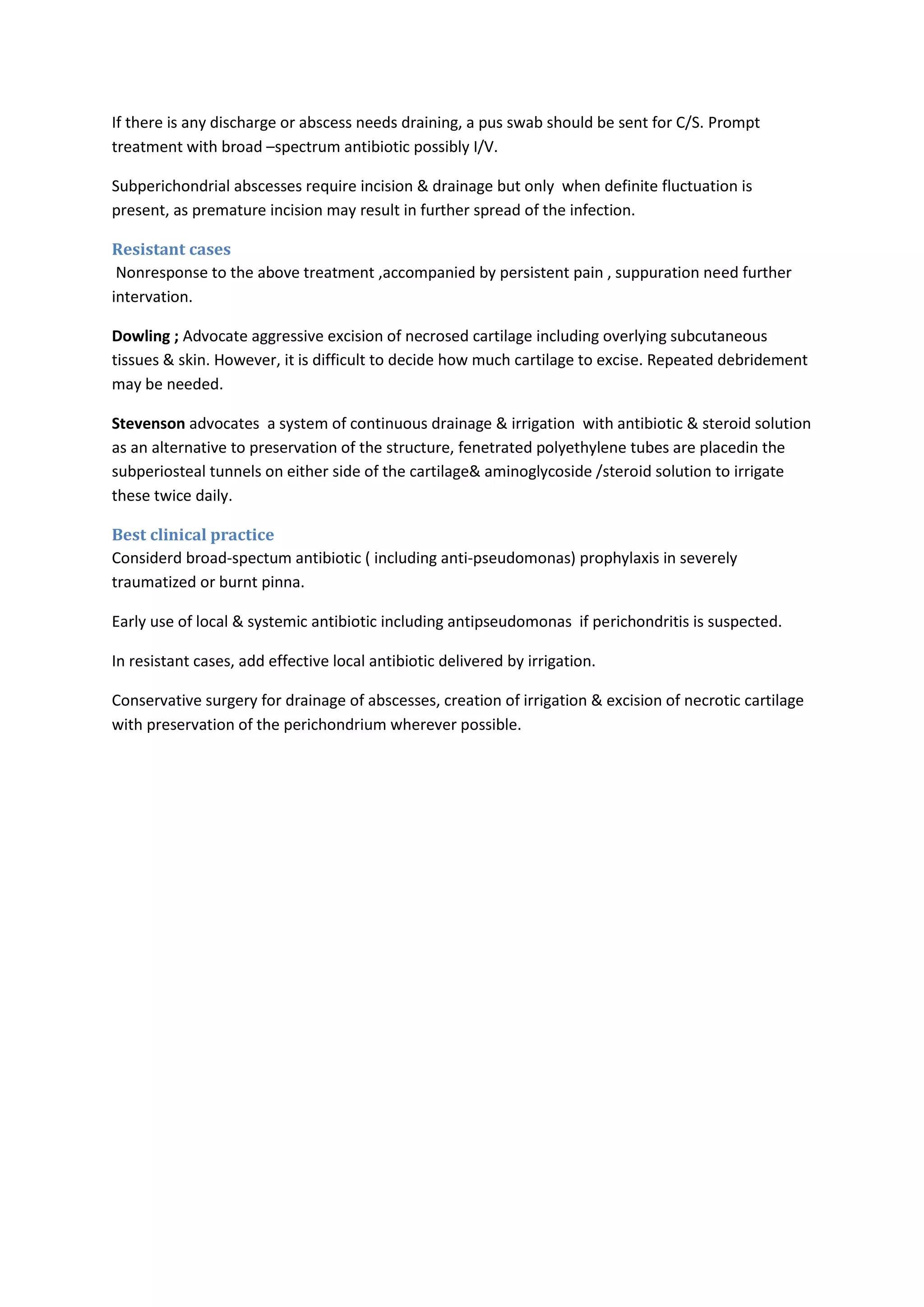 Perichondritis of the external ear | DOCX