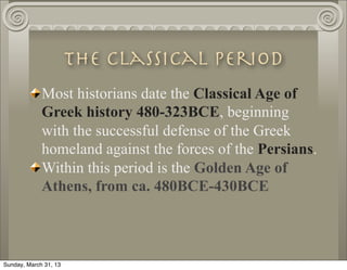 Greek Golden Age Timeline