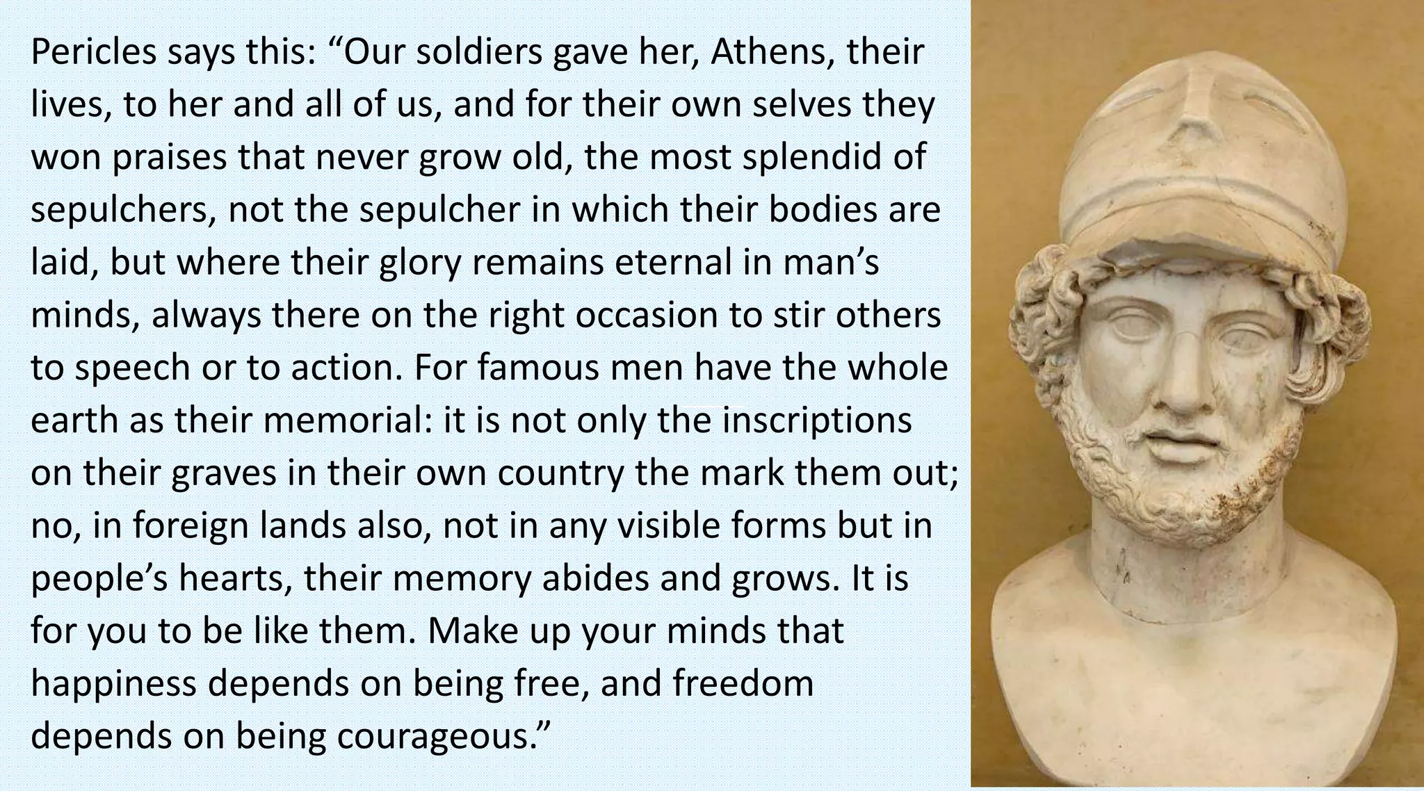 Pericles Funeral Oration & Plague, Lincoln Gettysburg Address ...