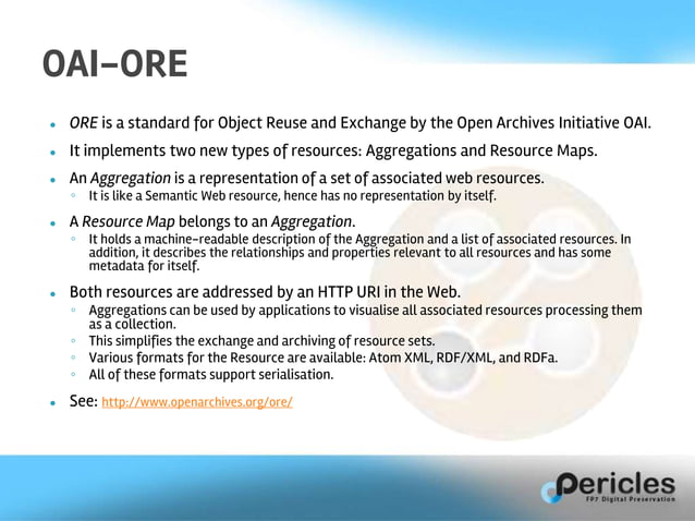 PERICLES Information Packaging Techniques | PPTX