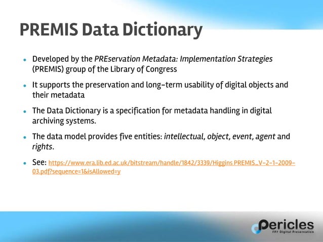 PERICLES Information Packaging Techniques | PPTX