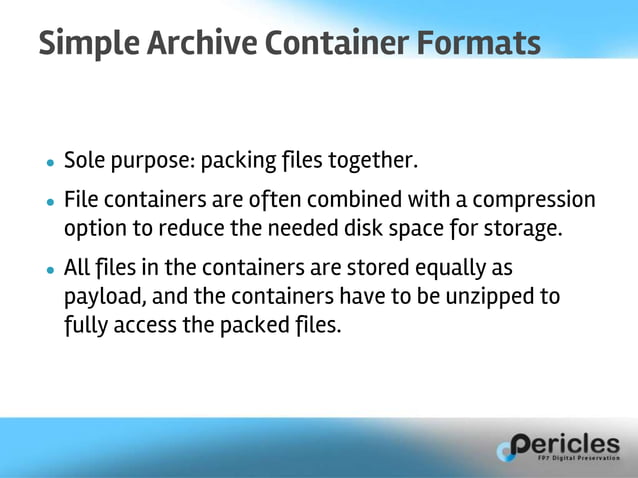 PERICLES Information Packaging Techniques | PPTX