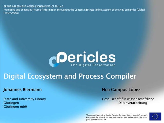 Digital Ecosystem and Process Compiler - IDCC17 | PPT