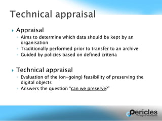 Technical appraisal and change impact analysis - IDCC17 workshop | PPTX