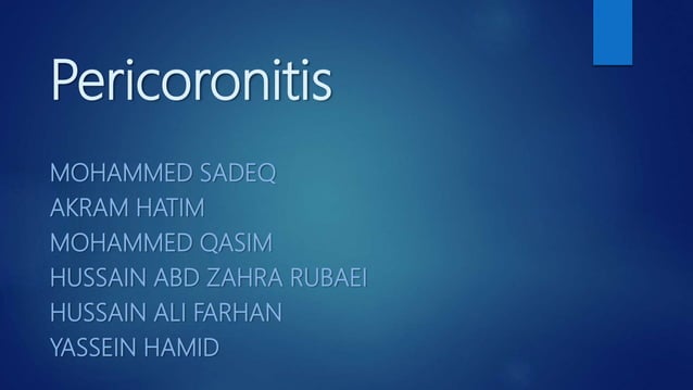 Pericoronitis | PPTX | Dental Health | Diseases and Conditions